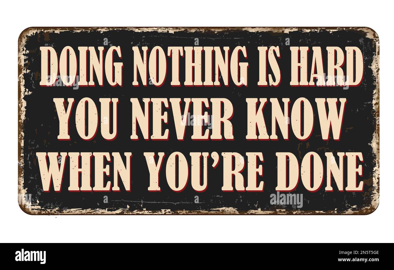 Doing nothing Banque d'images vectorielles - Alamy