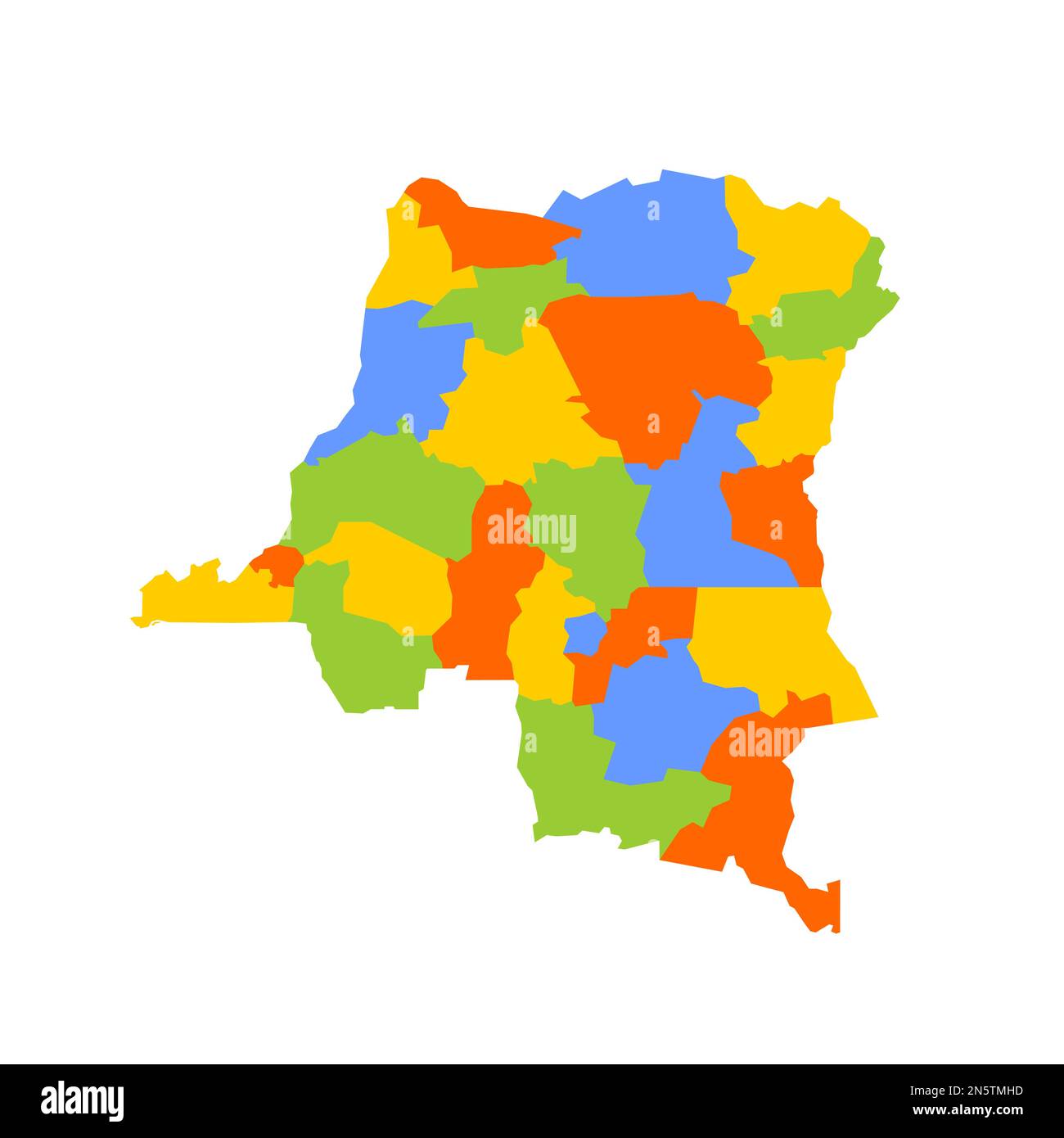 République démocratique du Congo carte politique des divisions ...