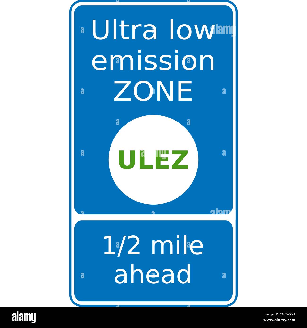 Le panneau de signalisation graphique Vector pour une zone ULEZ (Ultra ...