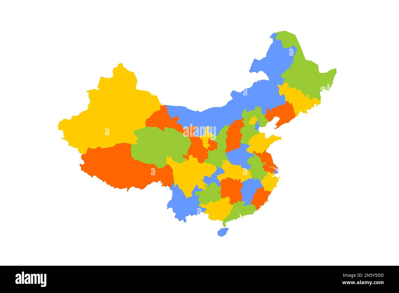 Chine carte politique des divisions administratives - provinces ...