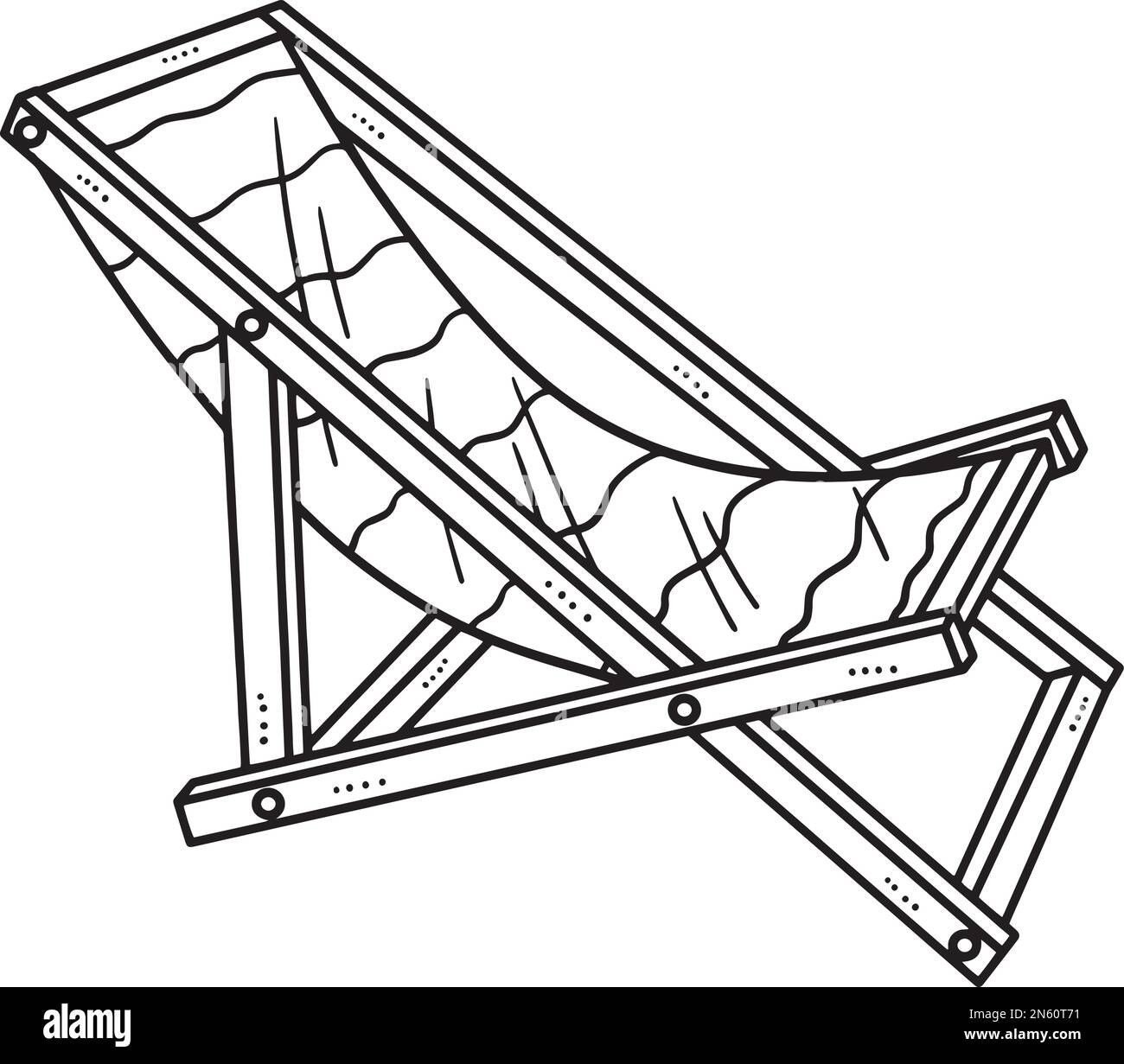 Chaise longue page de coloriage isolée pour enfants Image Vectorielle ...