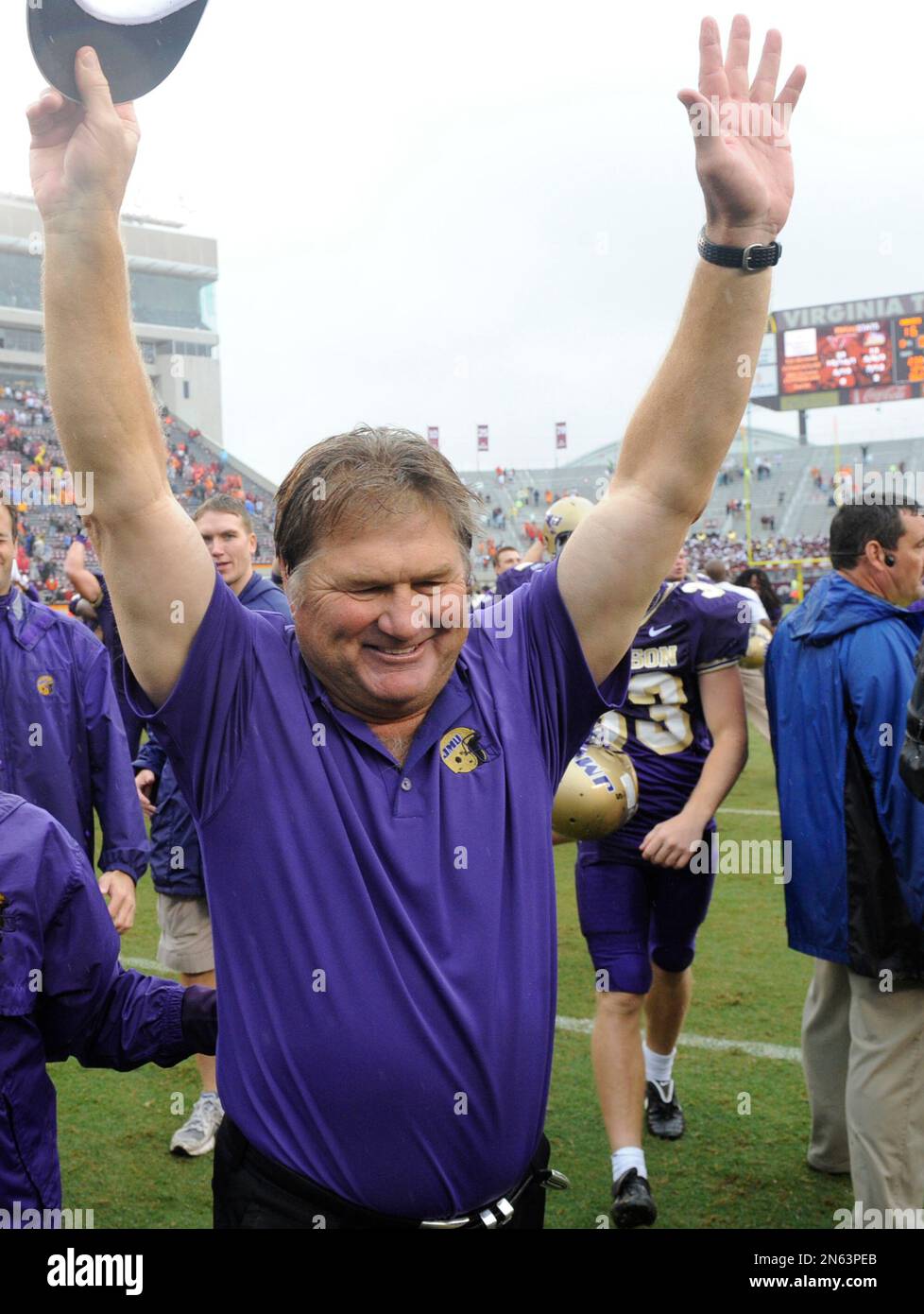 FILE - In this Saturday Sept. 11, 2010 file photo, James Madison head ...