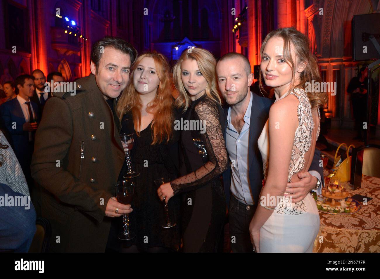 Jonathan Ross, his daughter Honey Kinney, Natalie Dormer, a guest and ...