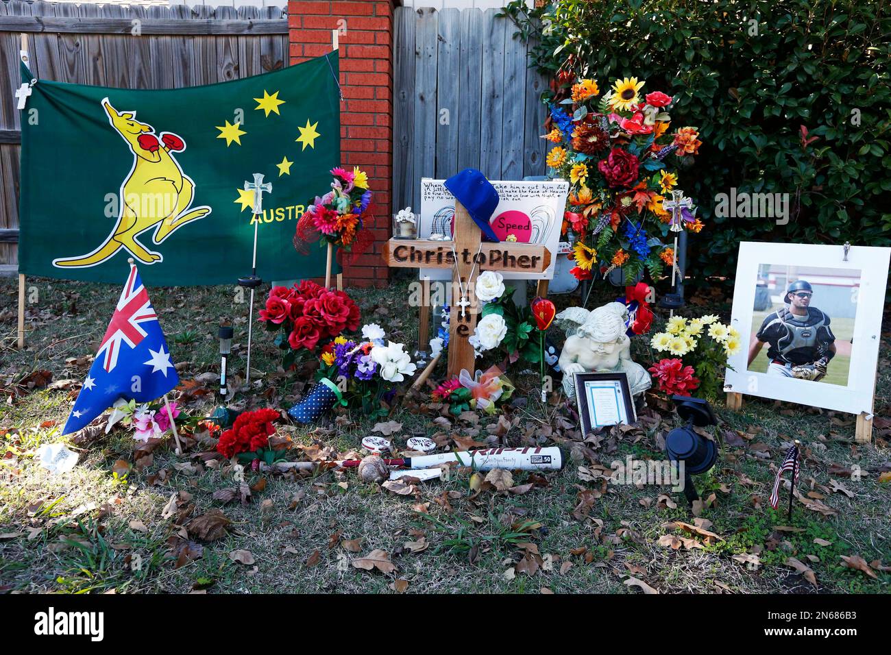 A memorial to slain Australian baseball player Chris Lane is still in ...