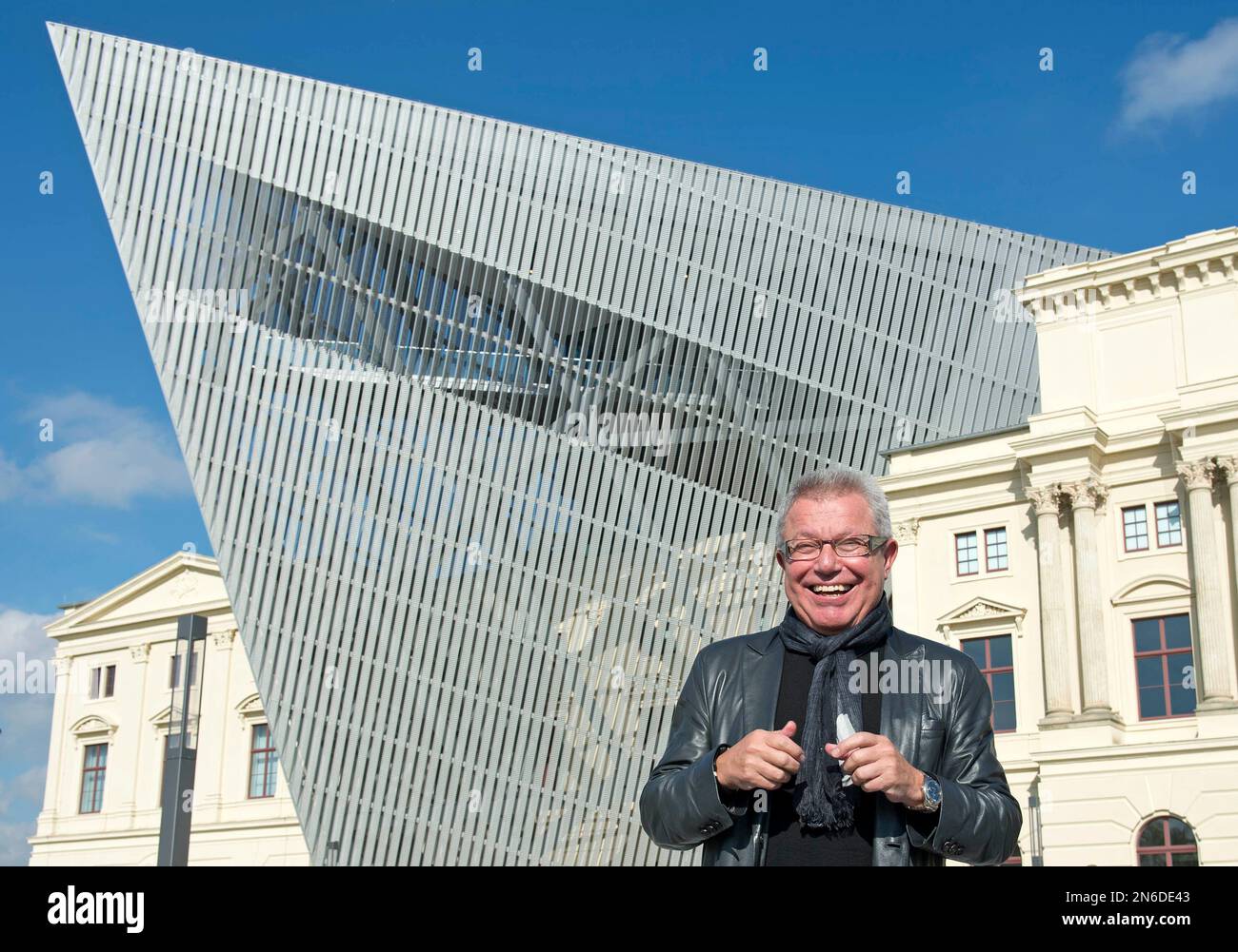 U.S. architect Daniel Libeskind smiles in front of the Museum of ...