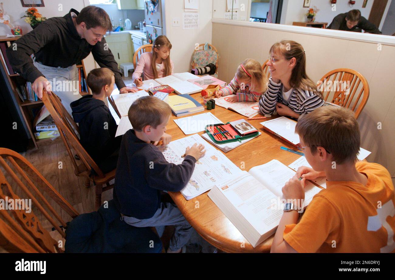 FILE -- In this March 13, 2009, file photo, Uwe Romeike, top left, and ...