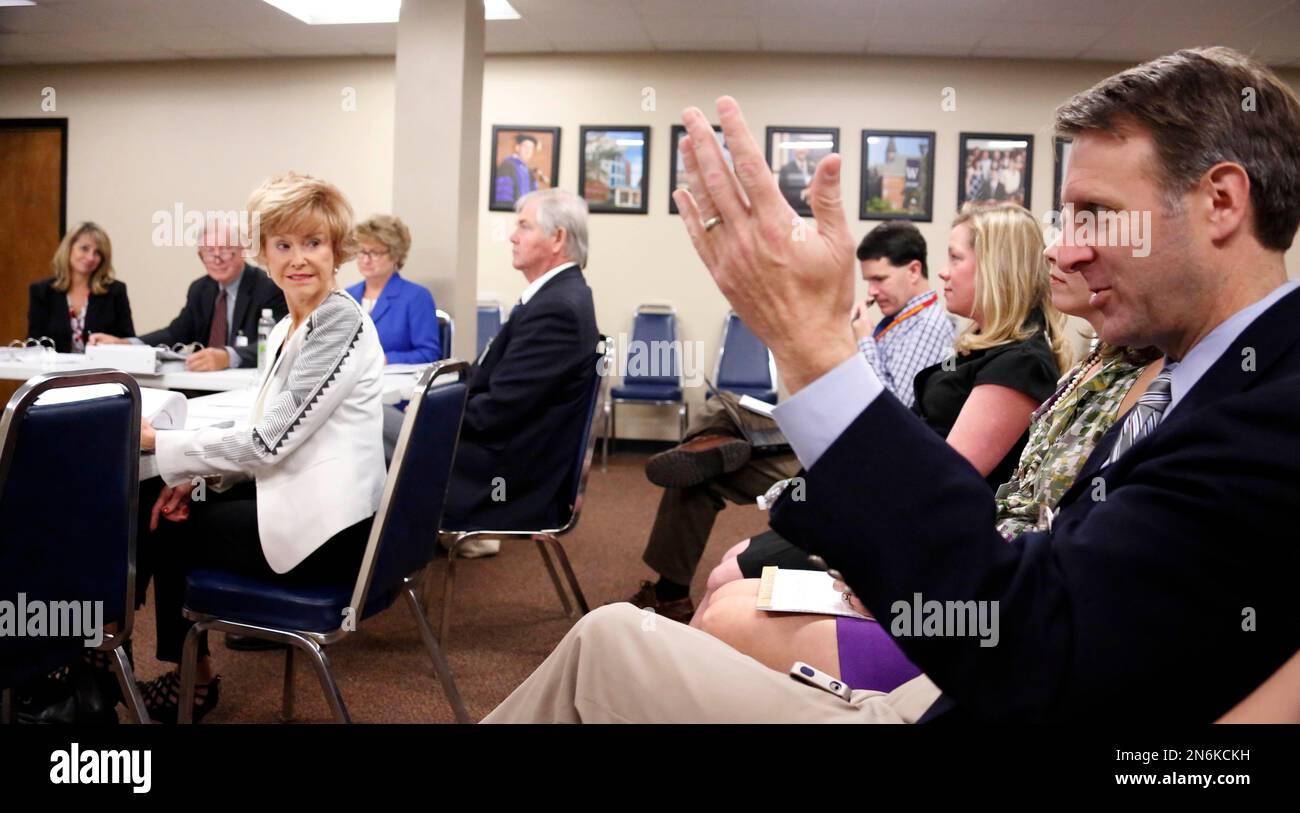 Senate Education Committee Chairman Gray Tollison, R-Oxford, right ...