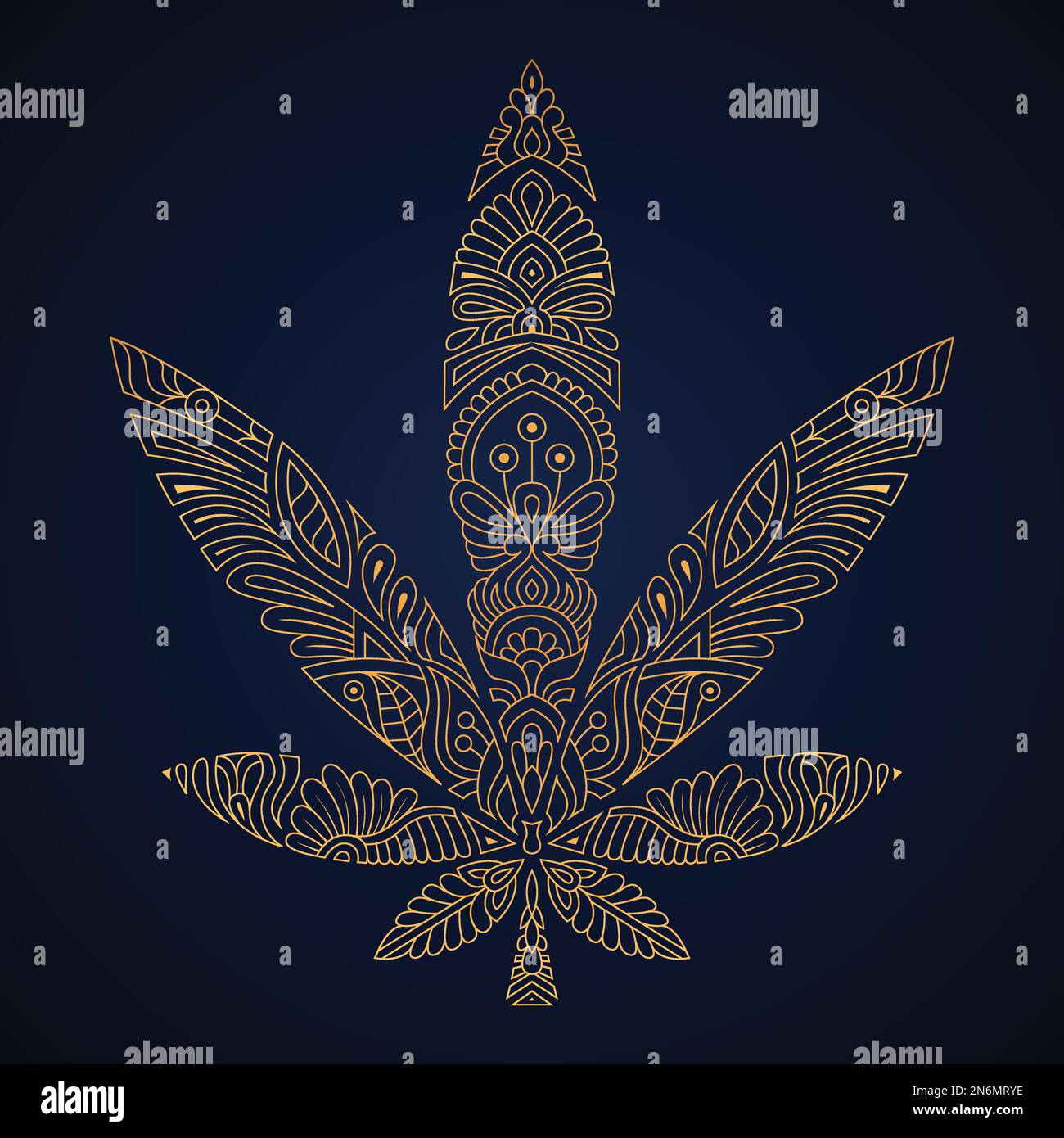 Mandala feuille de marijuana Banque de photographies et d’images à ...