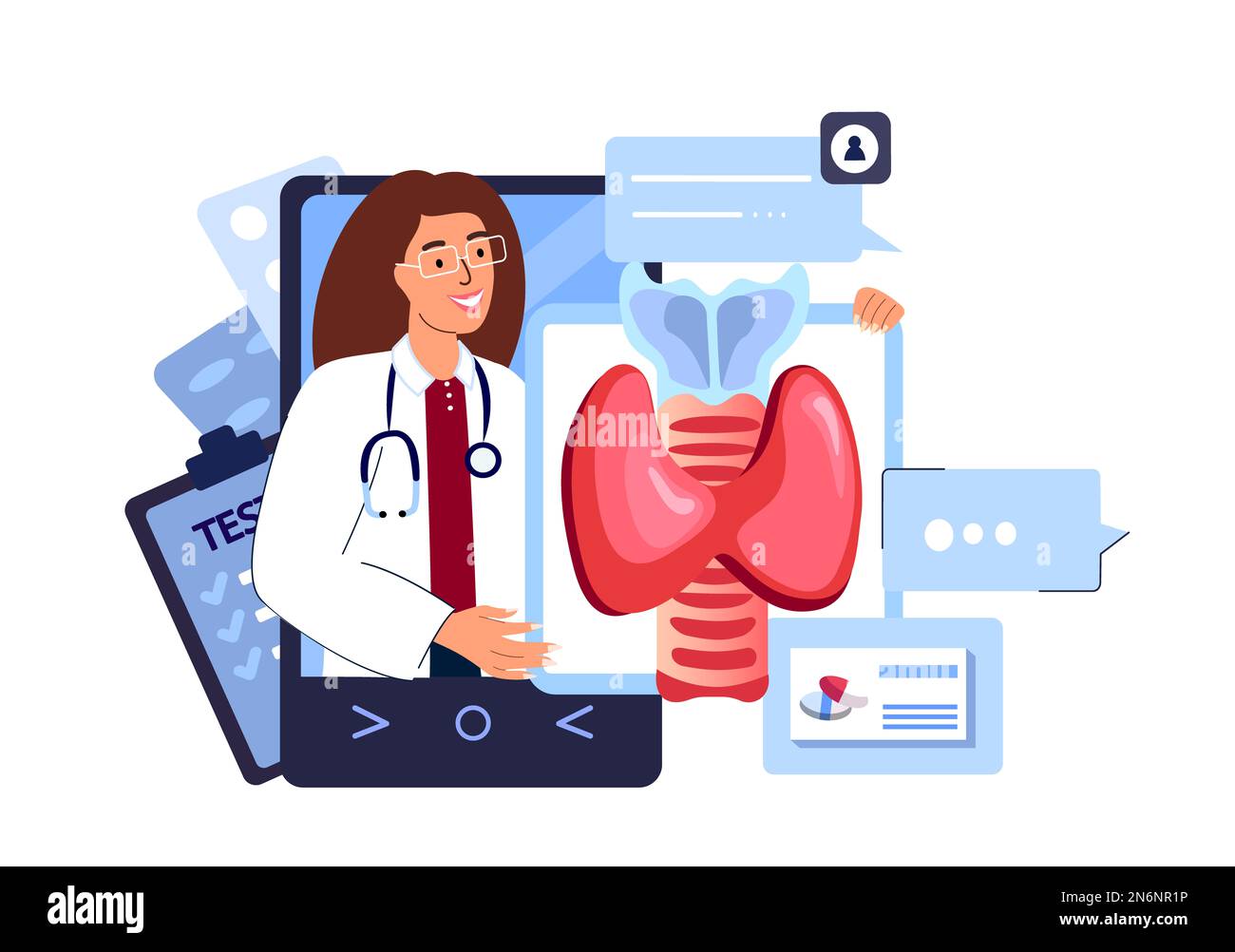 Endocrinologue en ligne Docteur Consultationtation,concept e-santé ...
