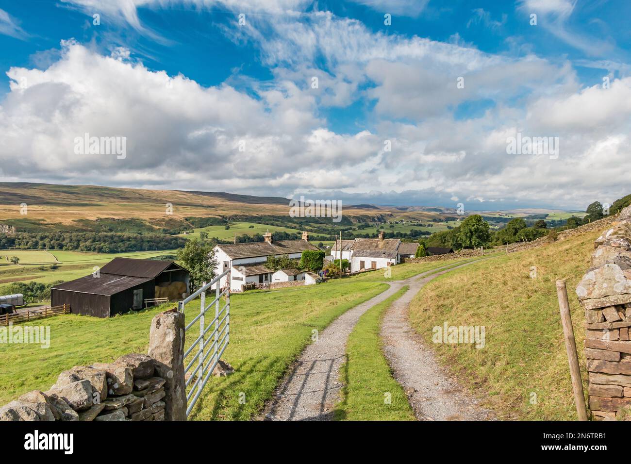 ARLA Burn et West Farms près de Middleton à Teesdale du milieu avec ...