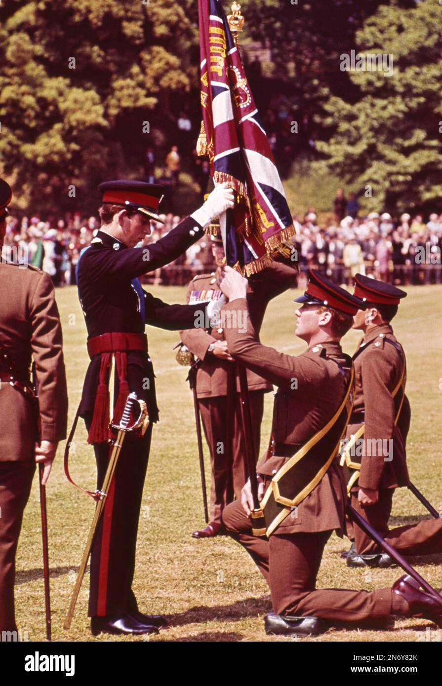 Prince Charles, The Prince of Wales, in the uniform of the Colonel in ...