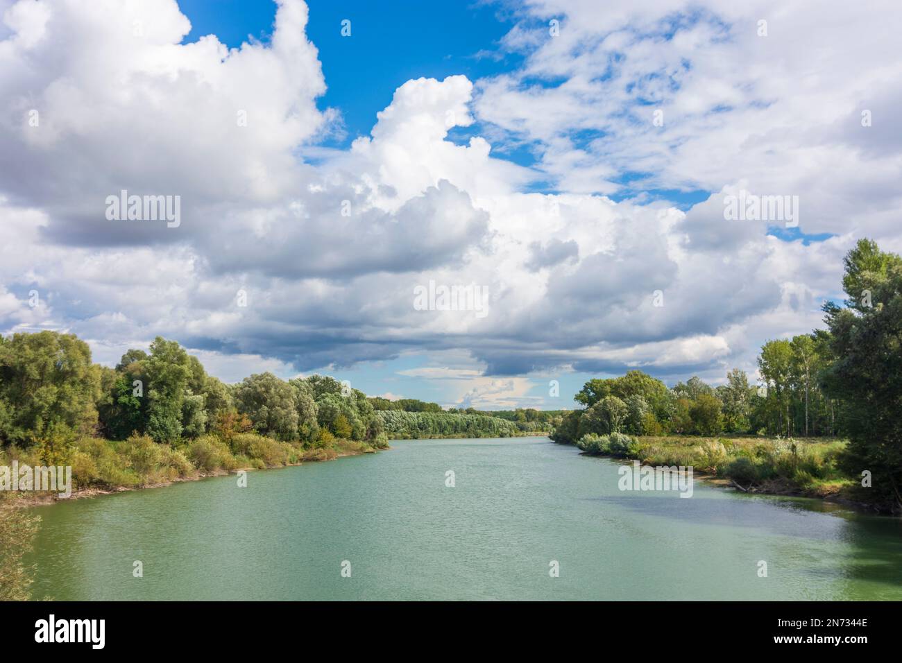 Szigetköz (île de Little Rye, Kleine Schüttinsel), anabranch, bras du ...