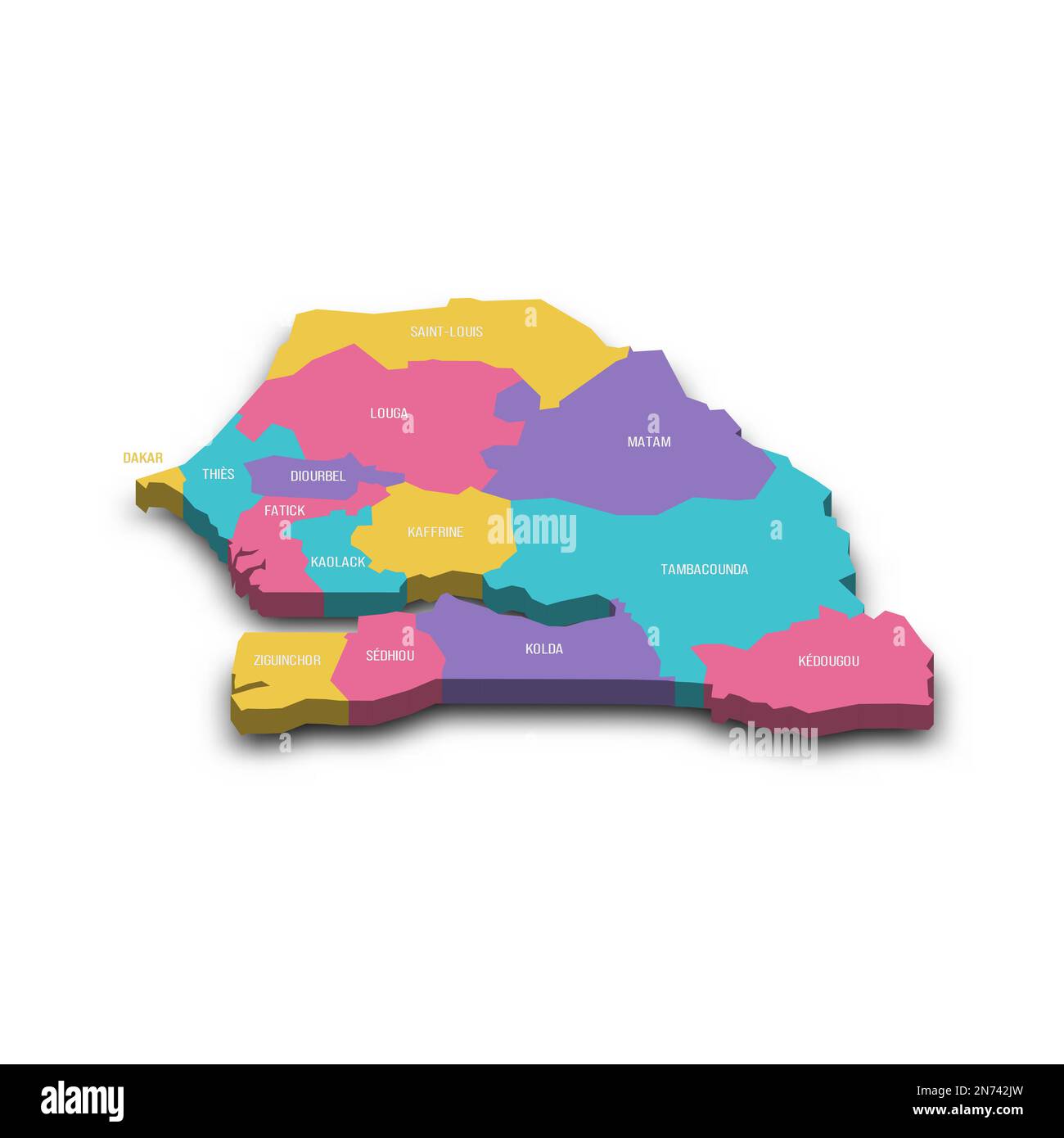 Carte de la région de dakar Banque d'images vectorielles - Page 2 - Alamy
