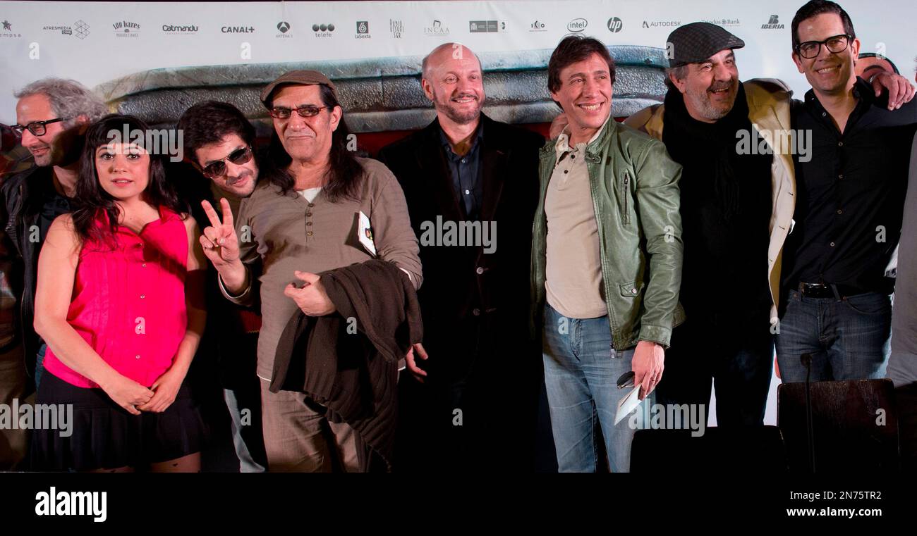 Oscar winning director Juan Jose Campanella, center, poses for a photo ...