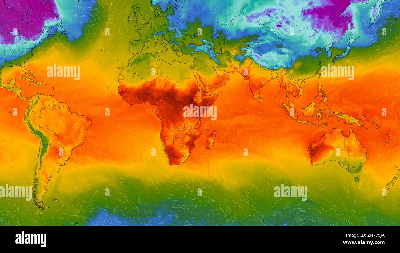 Mappa della temperatura Banque de photographies et d’images à haute ...