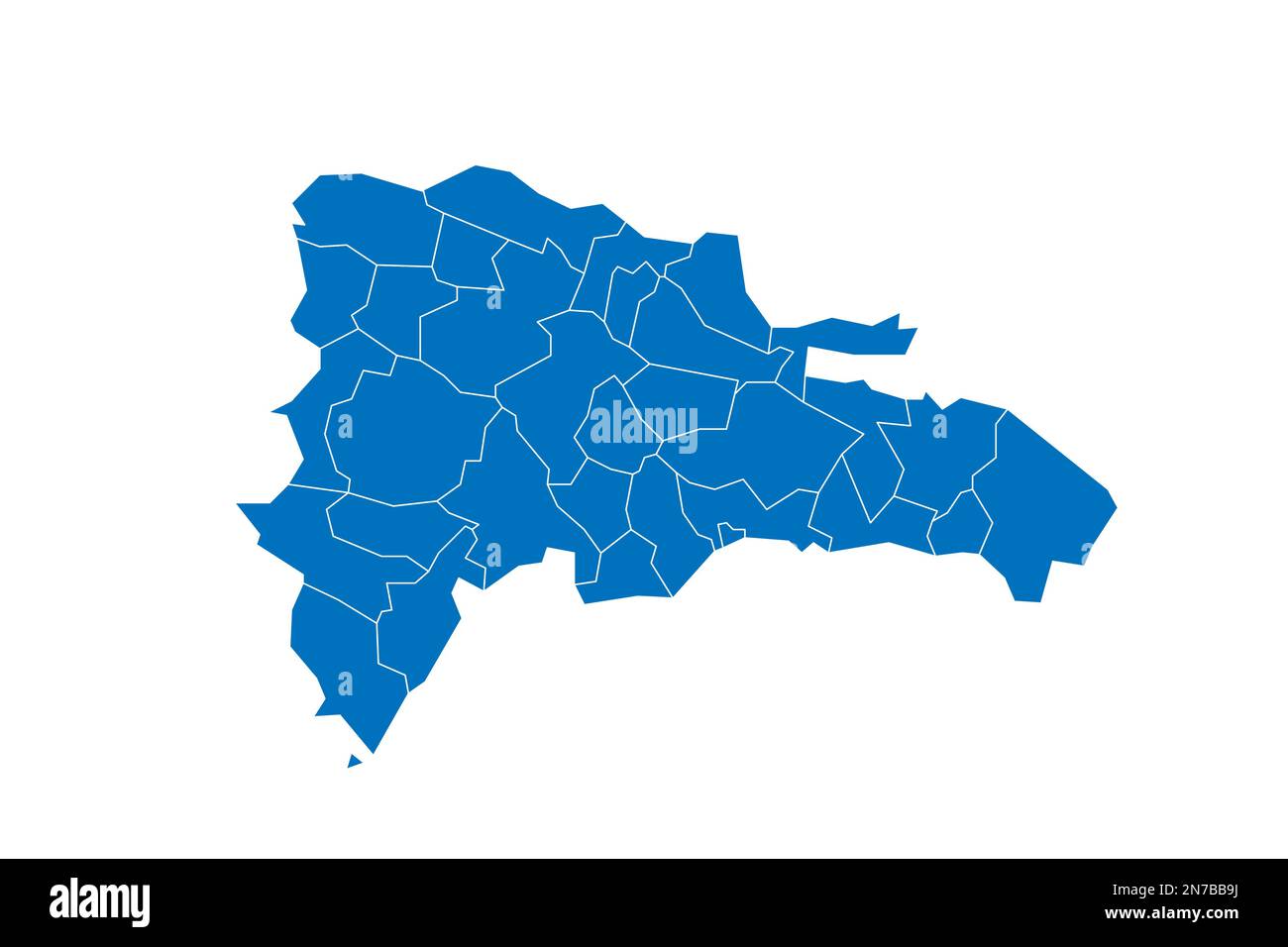 République dominicaine carte politique des divisions administratives ...