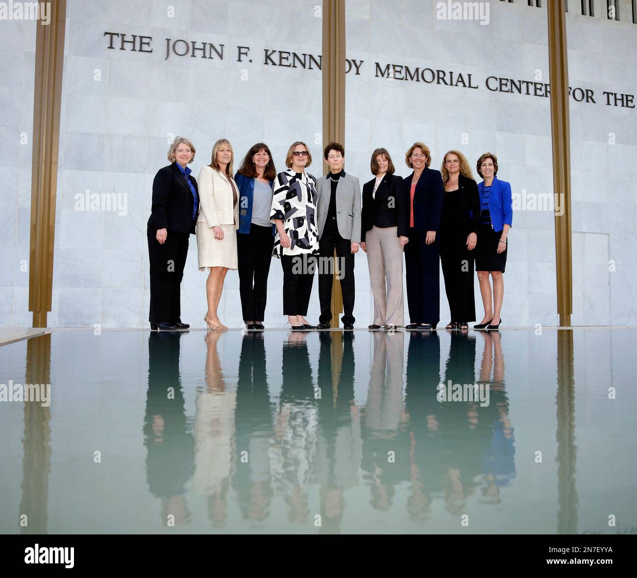 From left, astronauts Pam Melroy; Kay Hire; Cady Coleman; Kathy ...