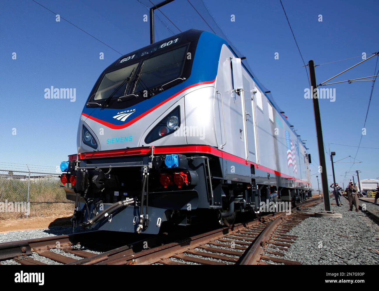 One of the new Amtrak Cities Sprinter Locomotive makes a demonstration ...