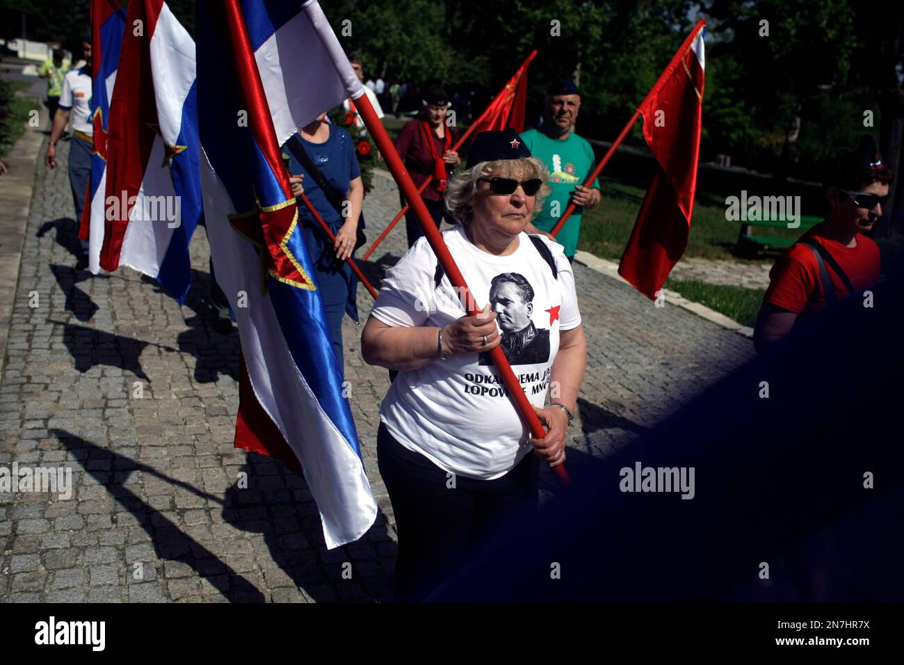 Admirers of the late Yugoslav Communist dictator Josip Broz Tito gather ...
