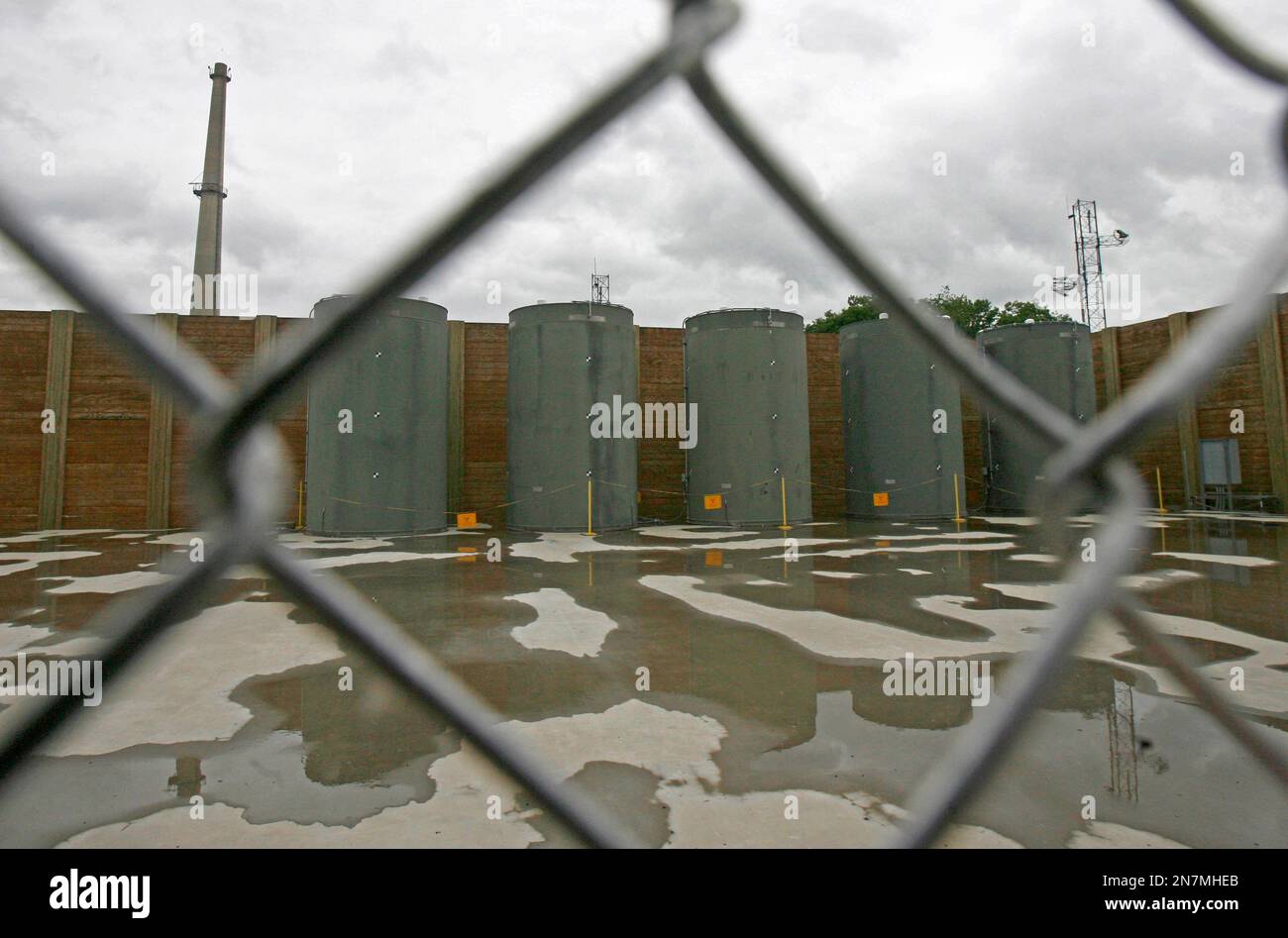 FILE-In this June 9, 2009 file photo, dry cask storage units of nuclear ...