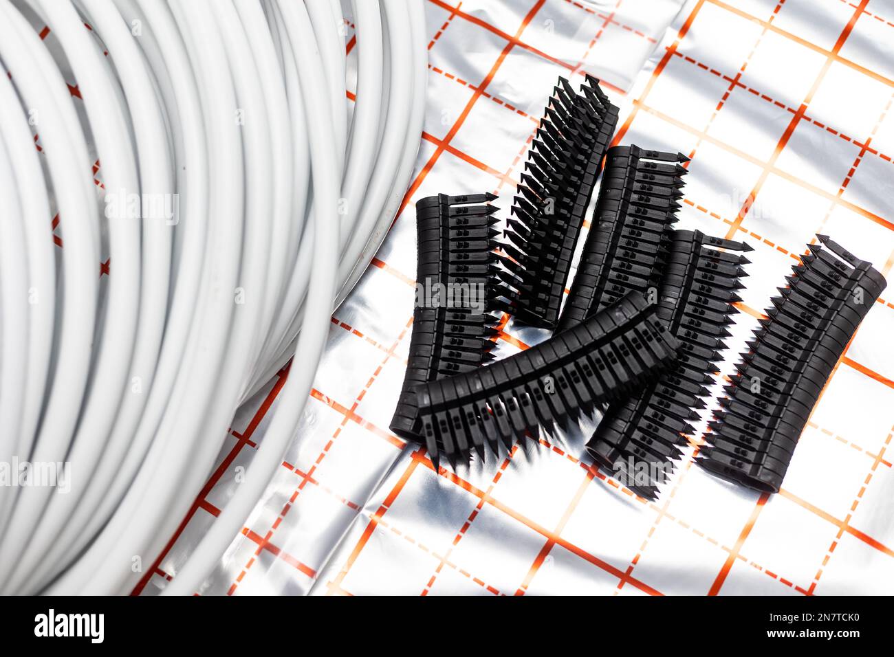 Équipement d'installation de chauffage par le sol, agrafeuse avec ...