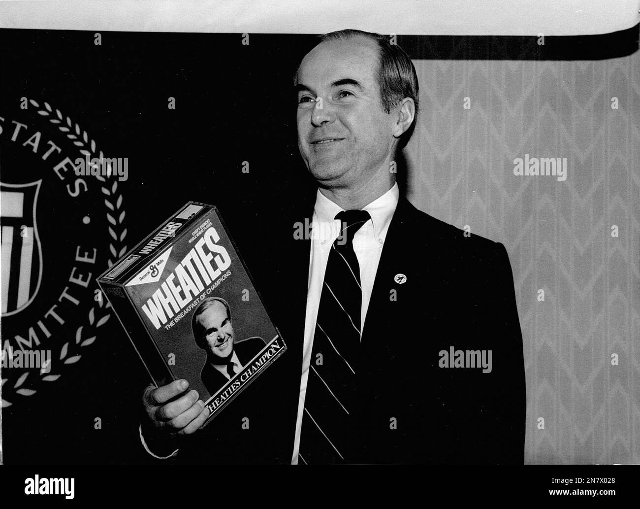 FILE -- In this undated file photo, Gov. Booth Gardner displays a ...