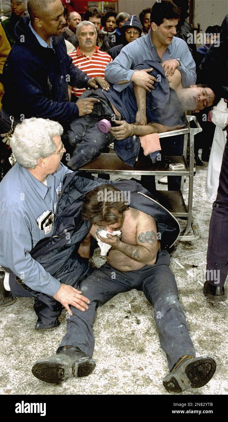 FILE - In this file photo of Feb. 26, 1993, Victims of a fire at the ...