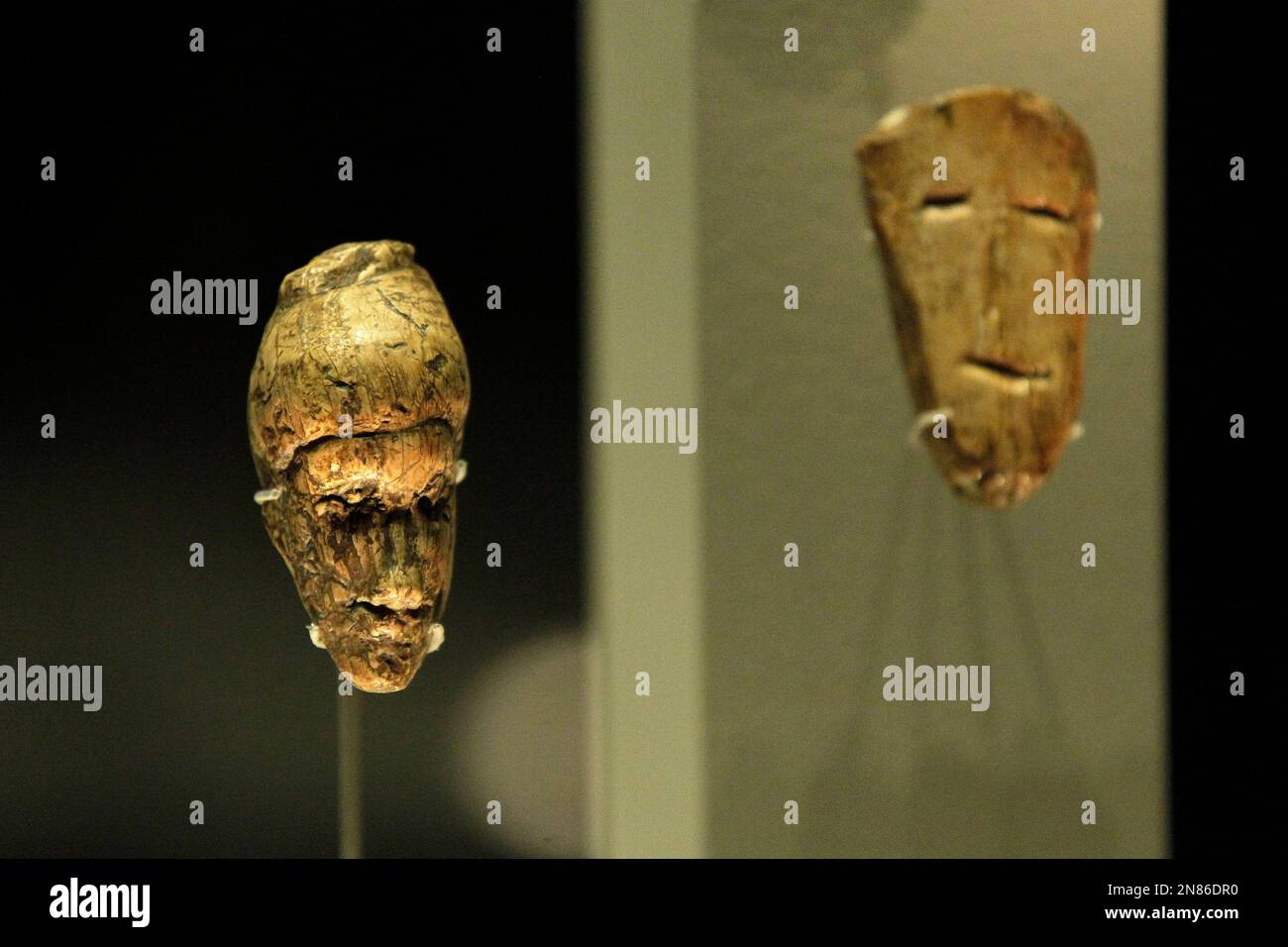 An oldest known portrait of a woman, left, a miniature sculptured from ...