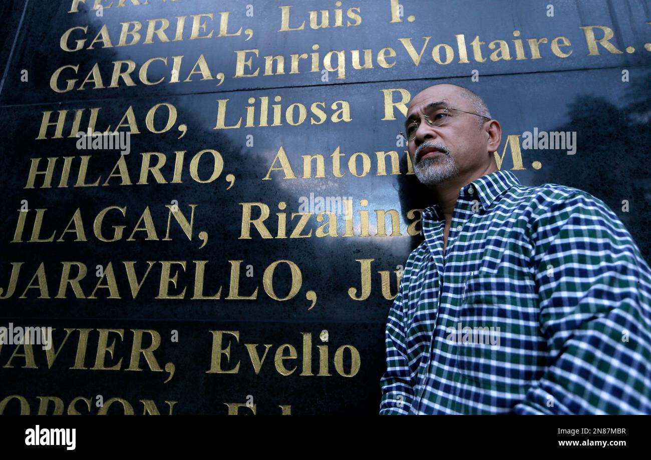 Filipino poet Bonifacio Ilagan, one of hundreds of activists imprisoned ...