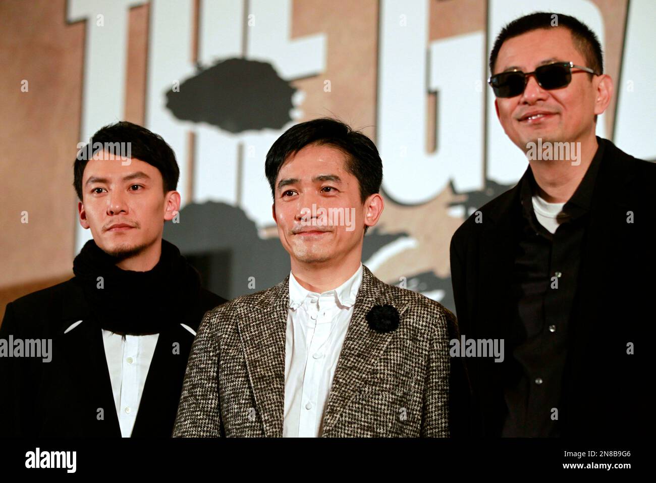 From left, Taiwanese actor Chang Chen, Hong Kong actor Tony Leung and ...