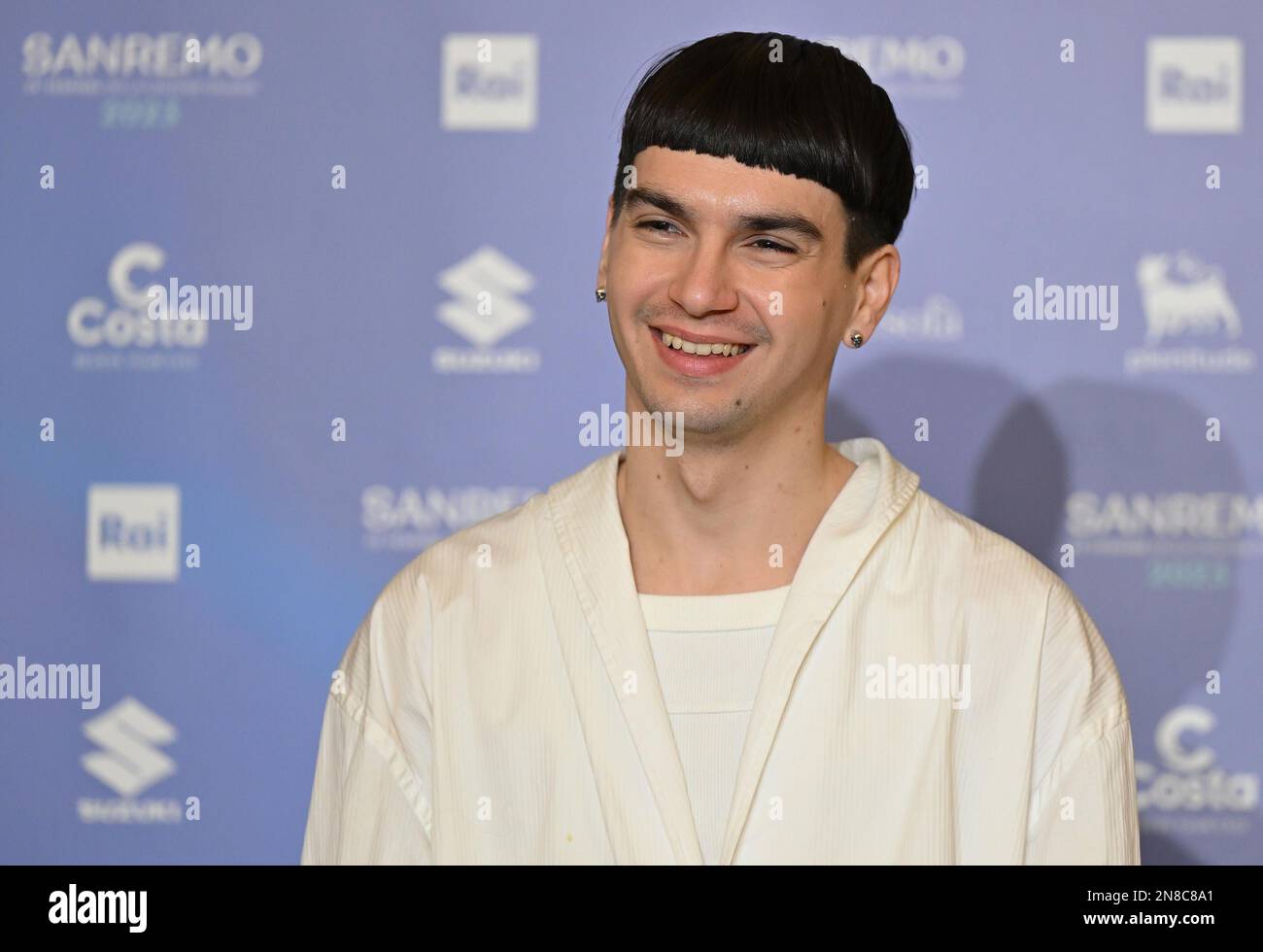 11 février 2023, SANREMO, ITALIE: La chanteuse italienne Sethu pose ...