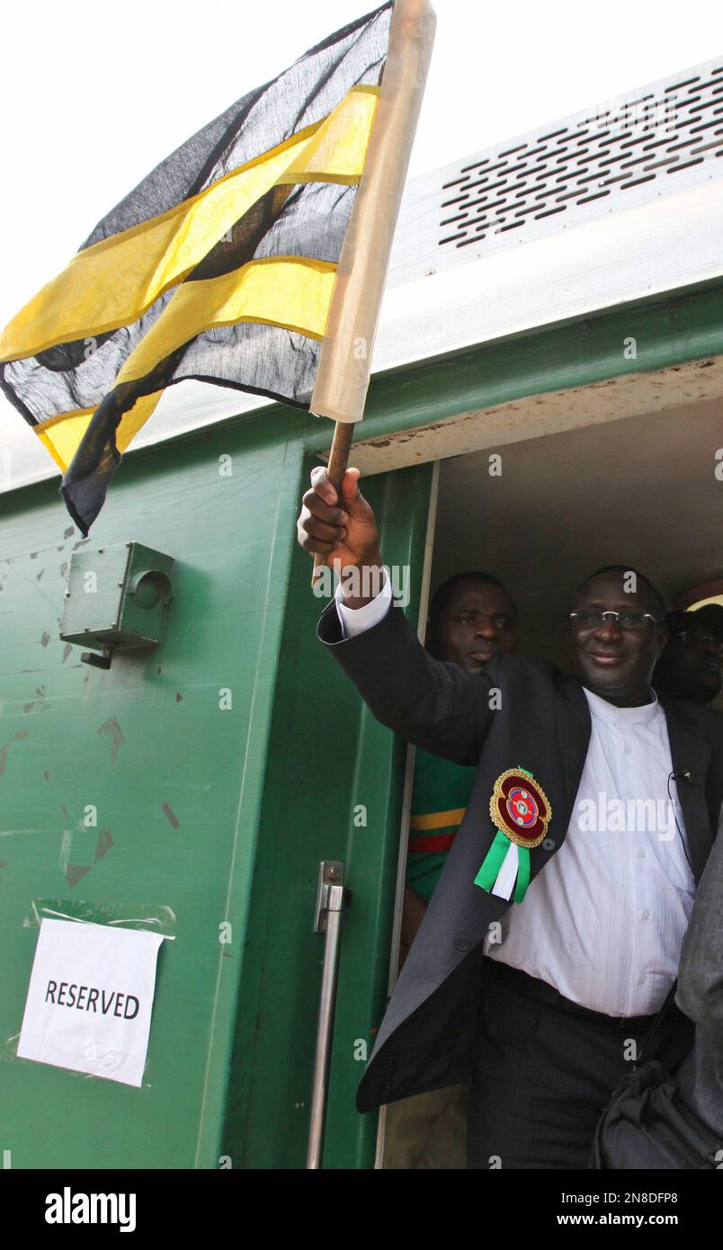 Idris Umar, Nigeria minister of transport, flags off the Lagos to Kano ...