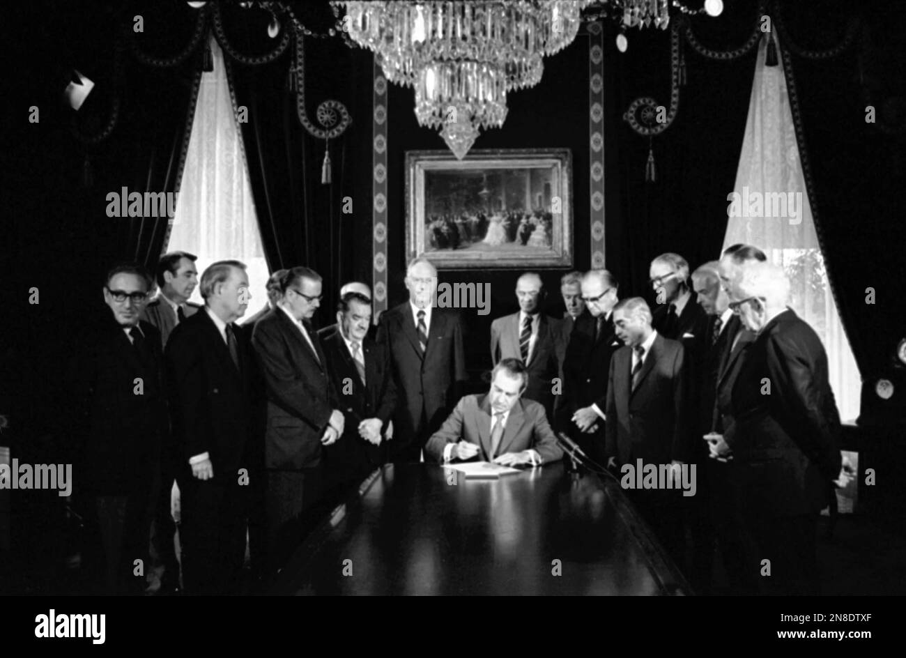 U.S. President Richard Nixon signs the SALT (Strategis Arms Limitation ...