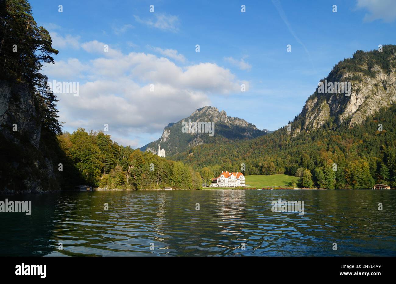 Neuschwanstein castle and lake alpsee Banque de photographies et d ...