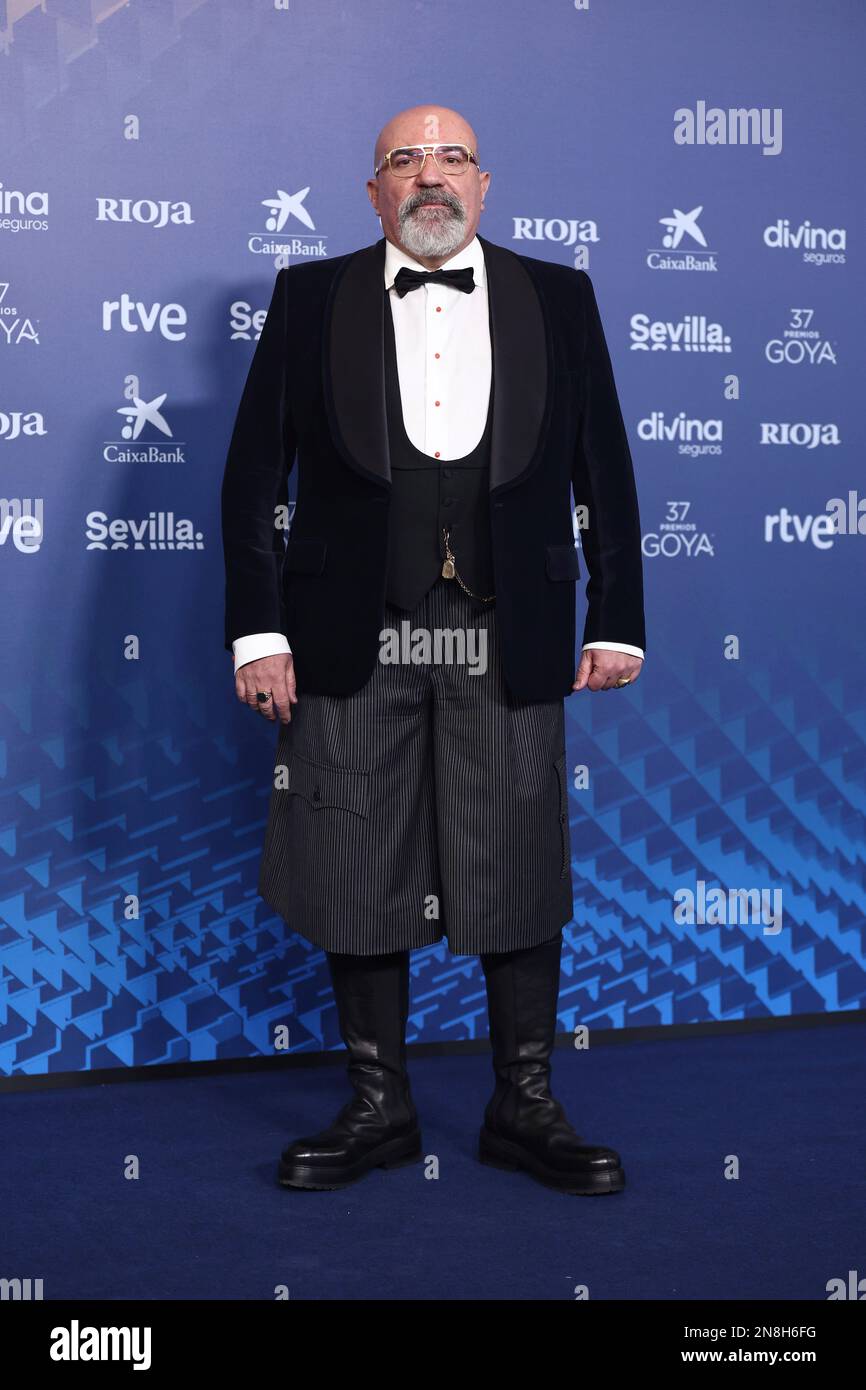 Costume designer Paco Delgado poses on the red carpet prior to the gala ...