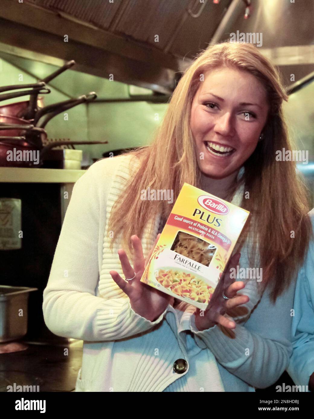 IMAGE DISTRIBUTED FOR BARILLA - U.S. Ski racer, Mikaela Shiffrin holds ...