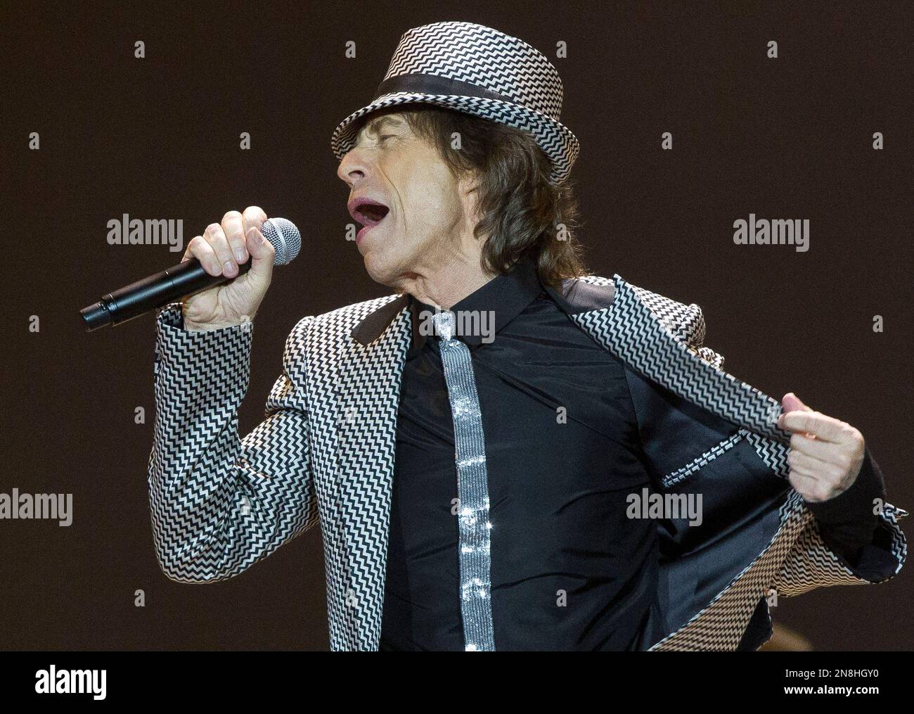 Mick Jagger of The Rolling Stones performs at the O2 arena in east ...