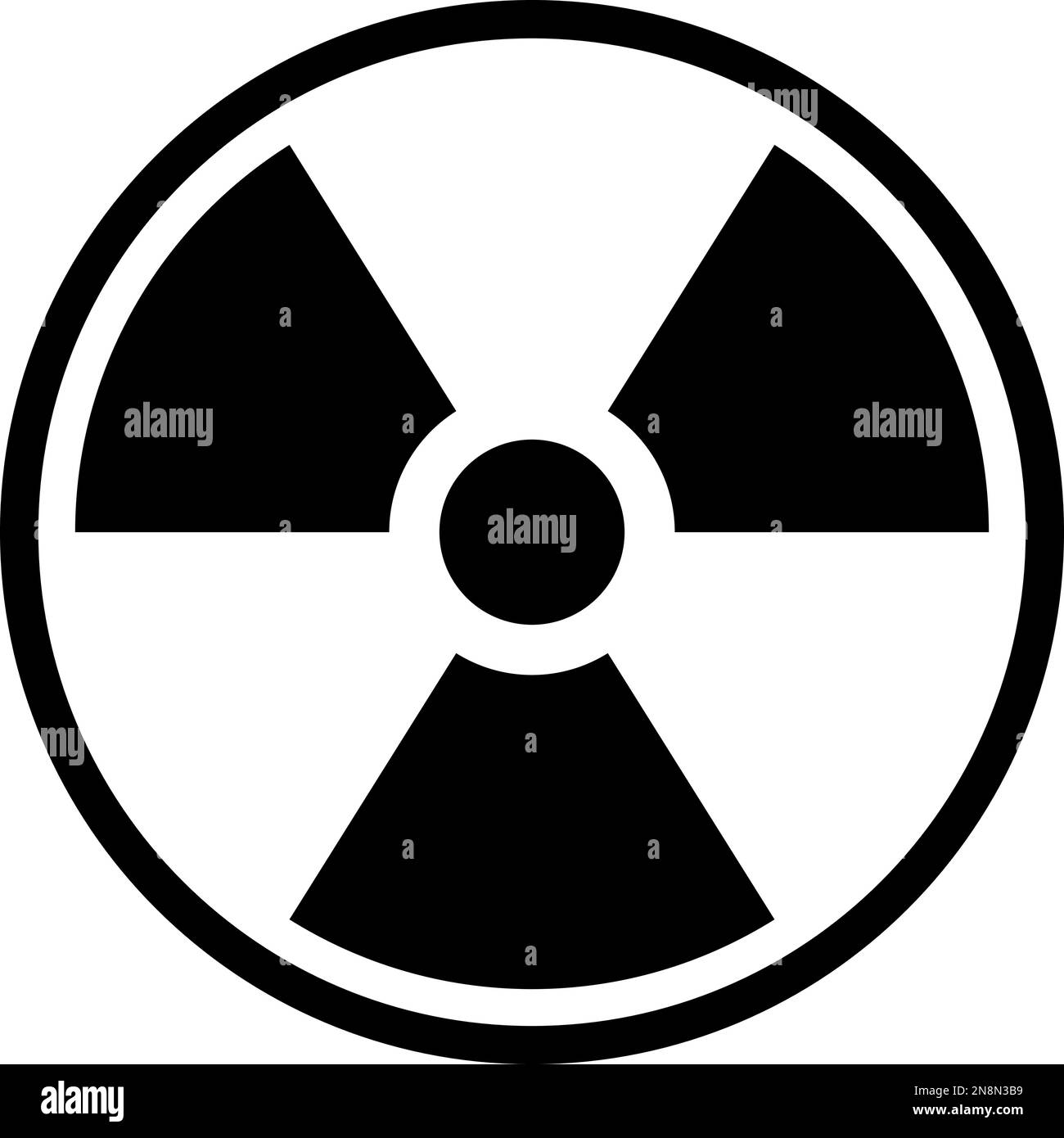 Panneau de matières radioactives. Symbole d'alerte, de danger ou de ...
