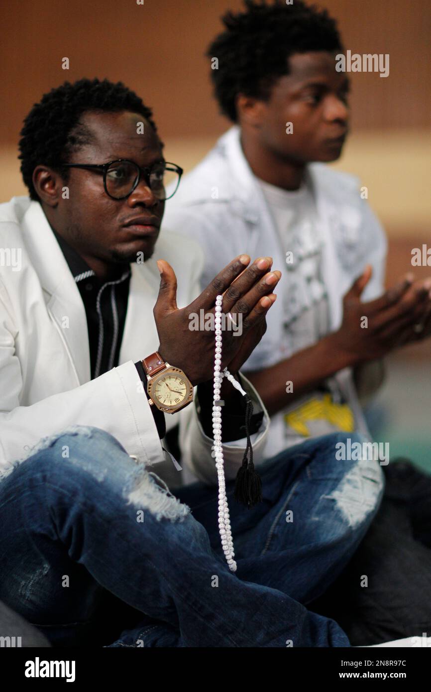 Muslim immigrants living in Greece offer Eid al-Adha prayers inside a ...