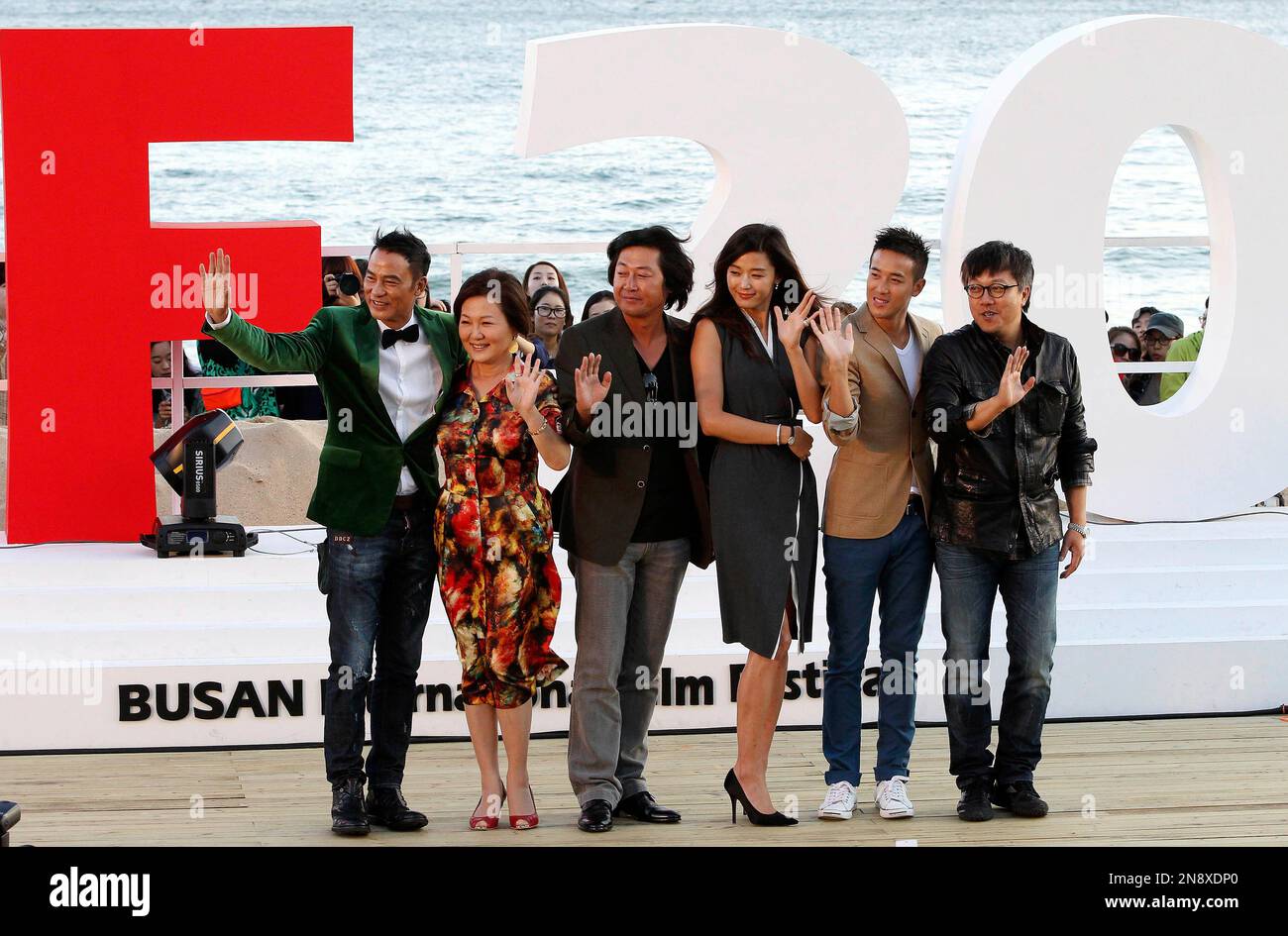 From left, Hong Kong actor Simon Yam, South Korean actress Kim Hye-sook ...