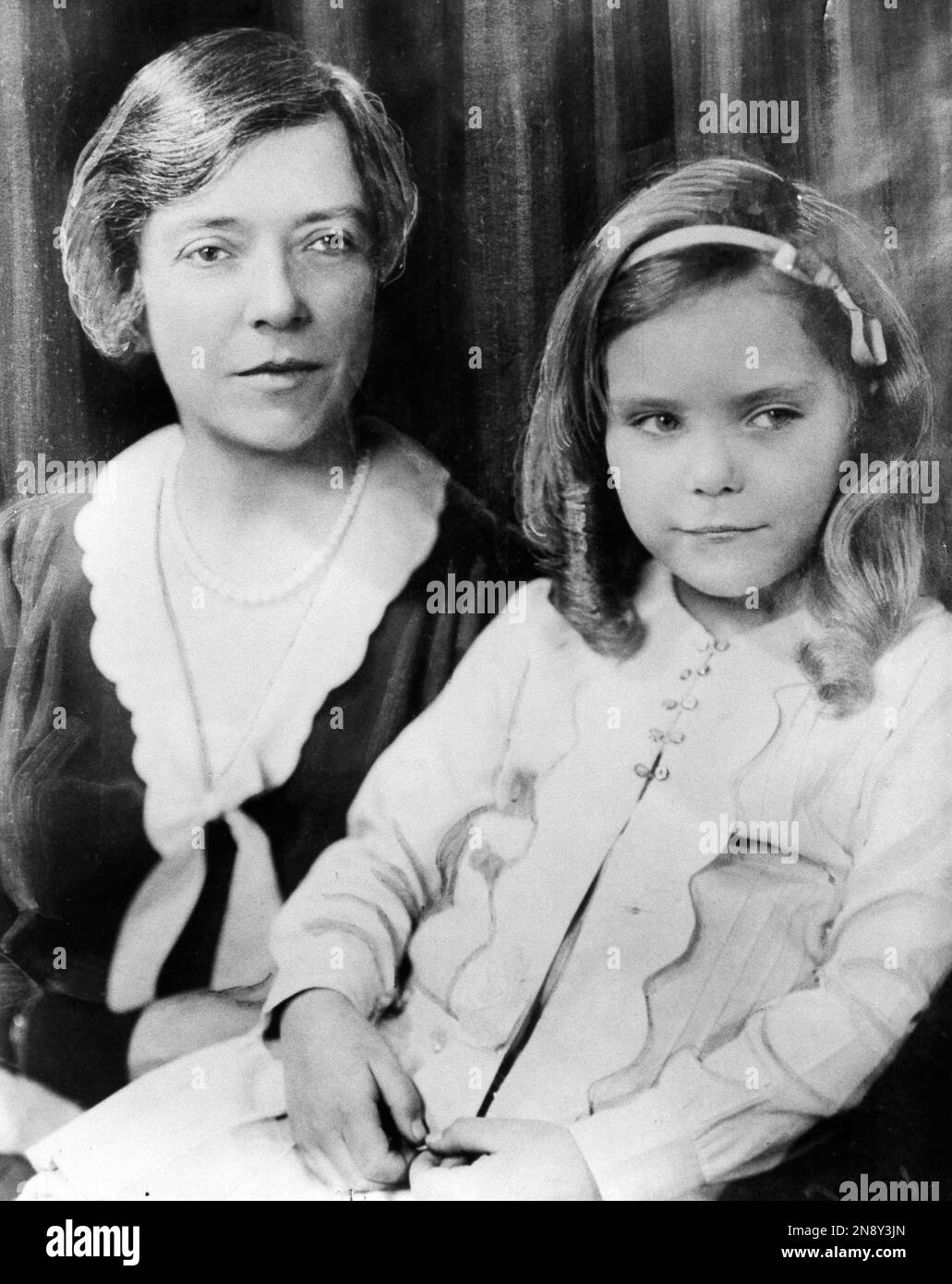 Alice Roosevelt Longworth and her daughter Paulina are pictured in 1932 ...