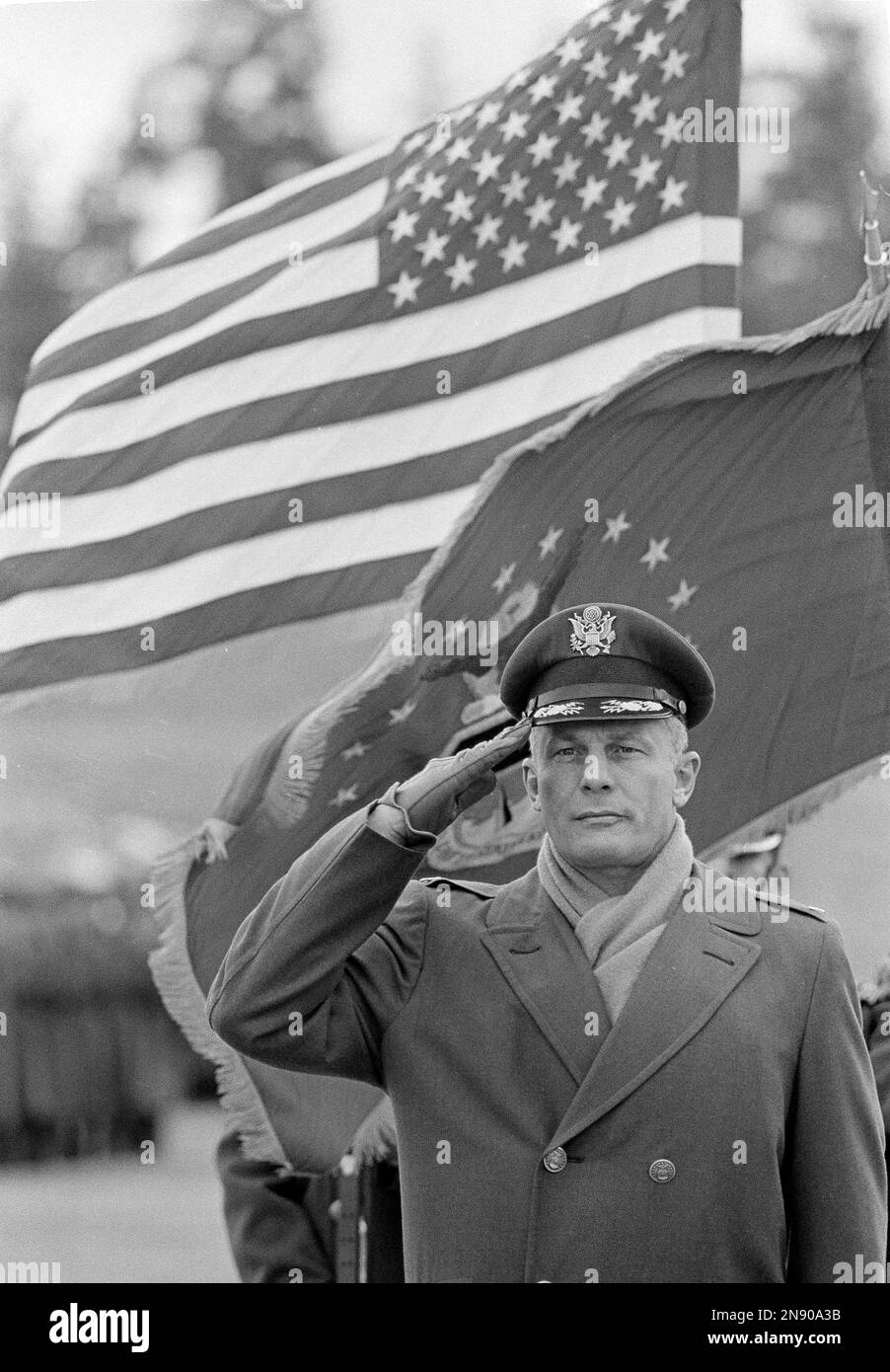 U.S. Col. Robin Olds, commandant of cadets at the Air Force Academy and ...