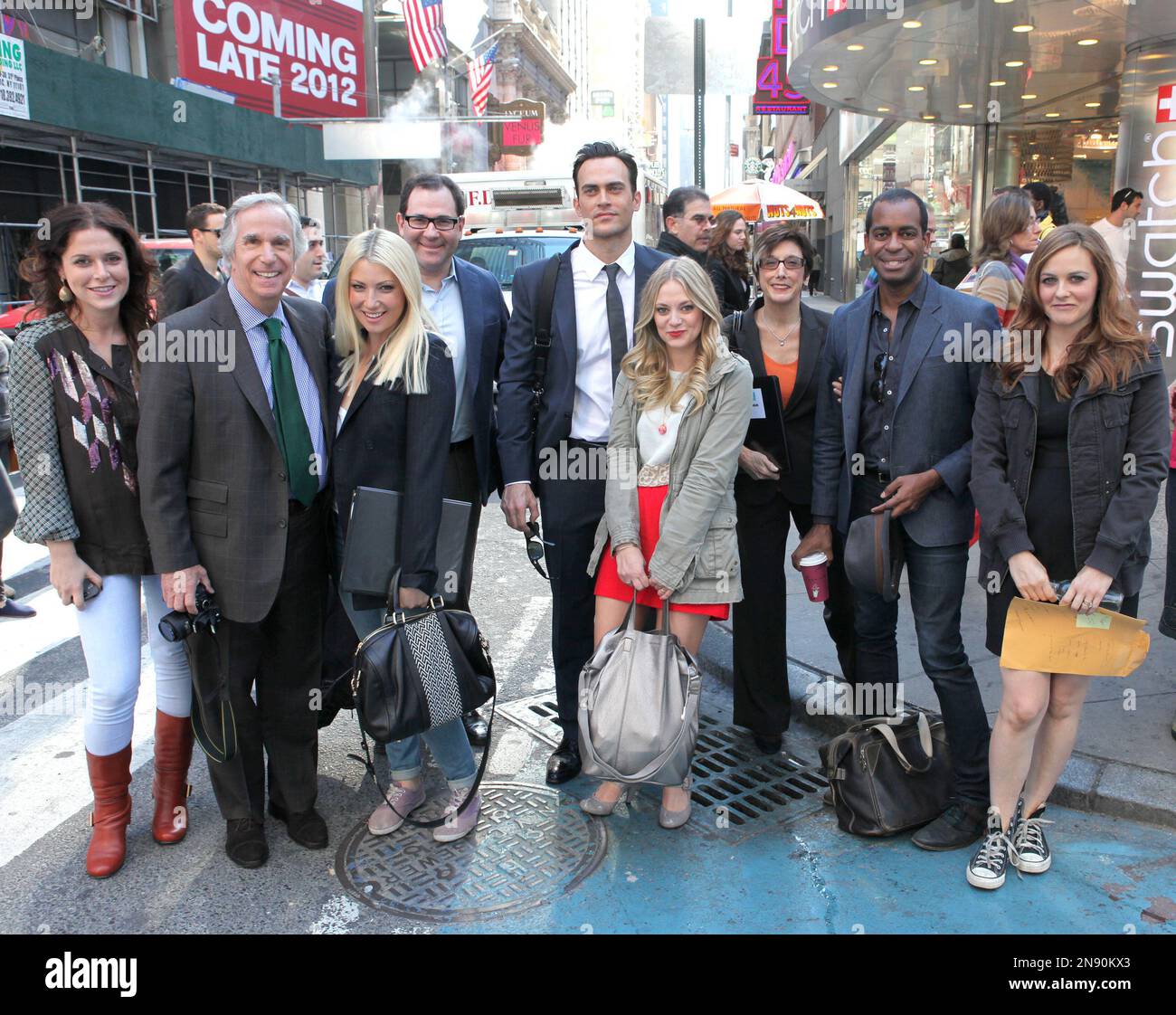 The cast and creative team of "The Performers", from left, producer ...