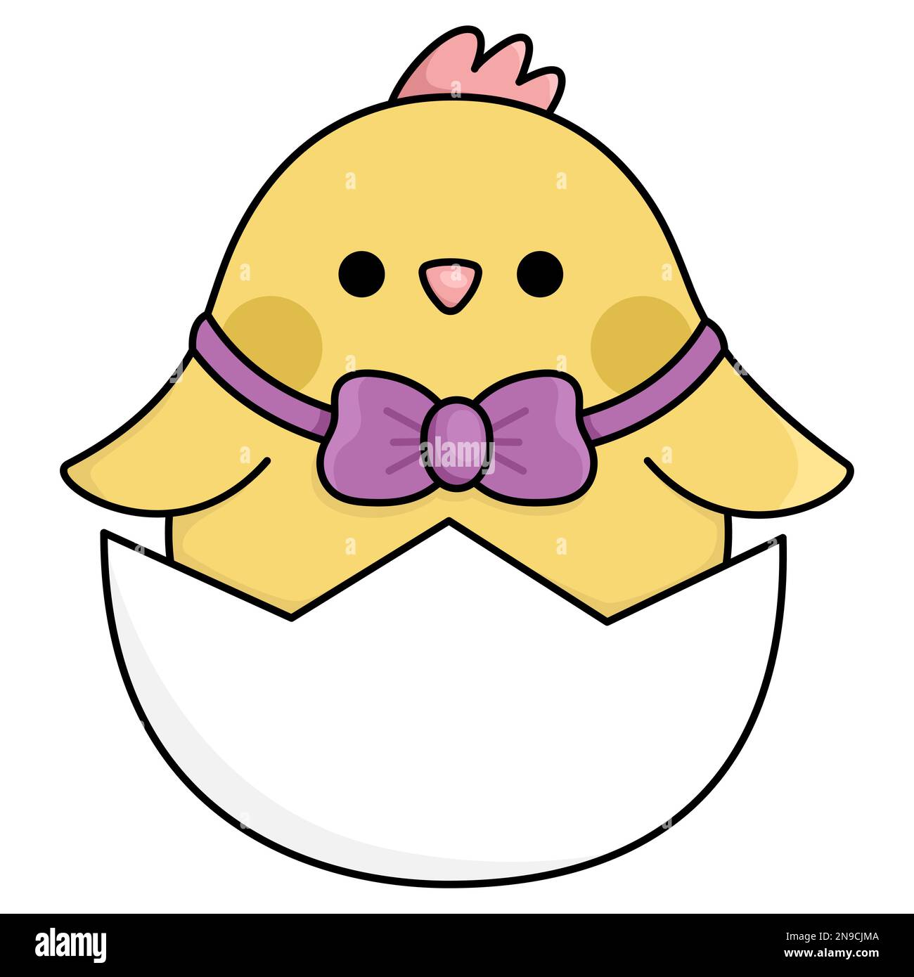 Icône de poussin de Pâques Vector pour enfants. Illustration du poulet ...