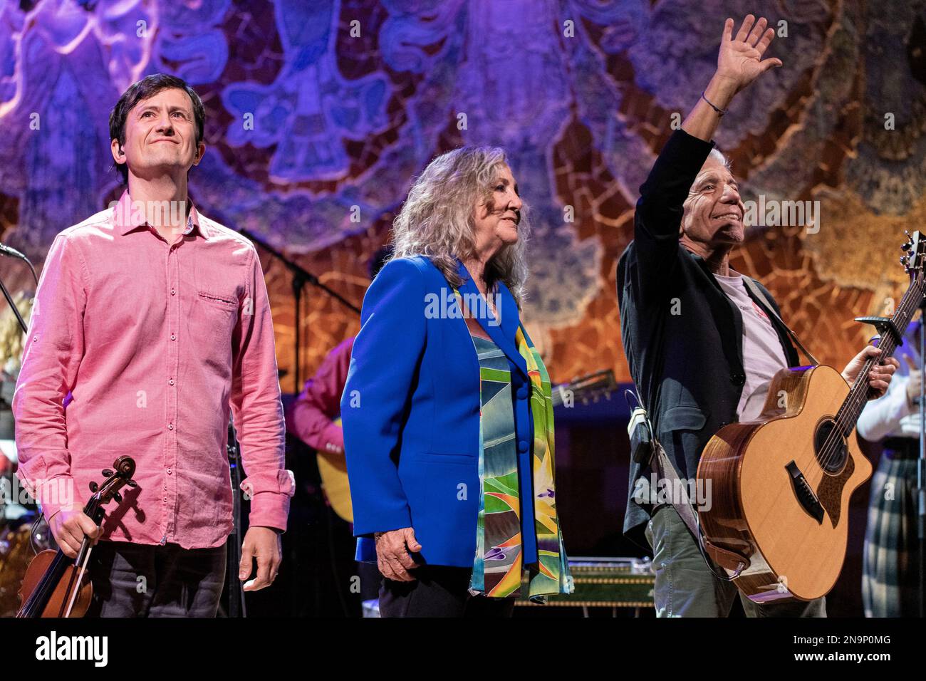 The folk rock band Falsterbo during a performance of their farewell ...