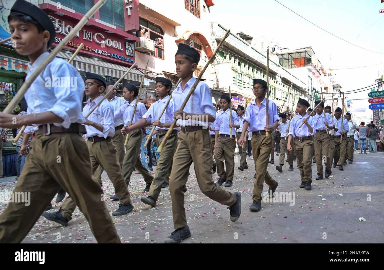 Ajmer, Inde. 12th févr. 2023. Volontaires du nationaliste hindou ...