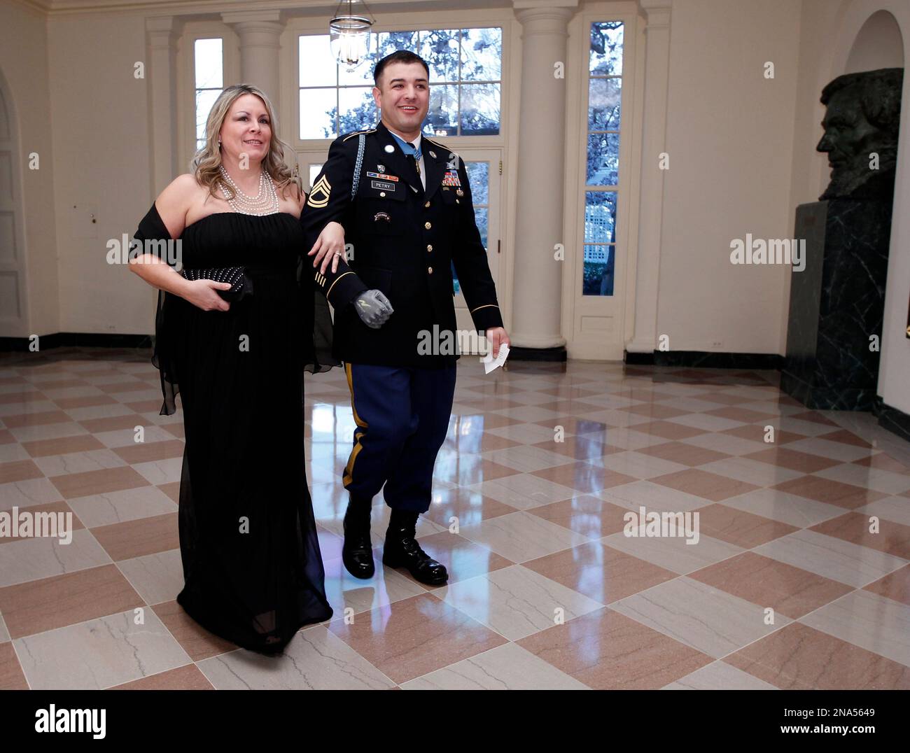 Medal of Honor recipient Sgt. 1st Class Leroy Petry and his wife Ashley ...