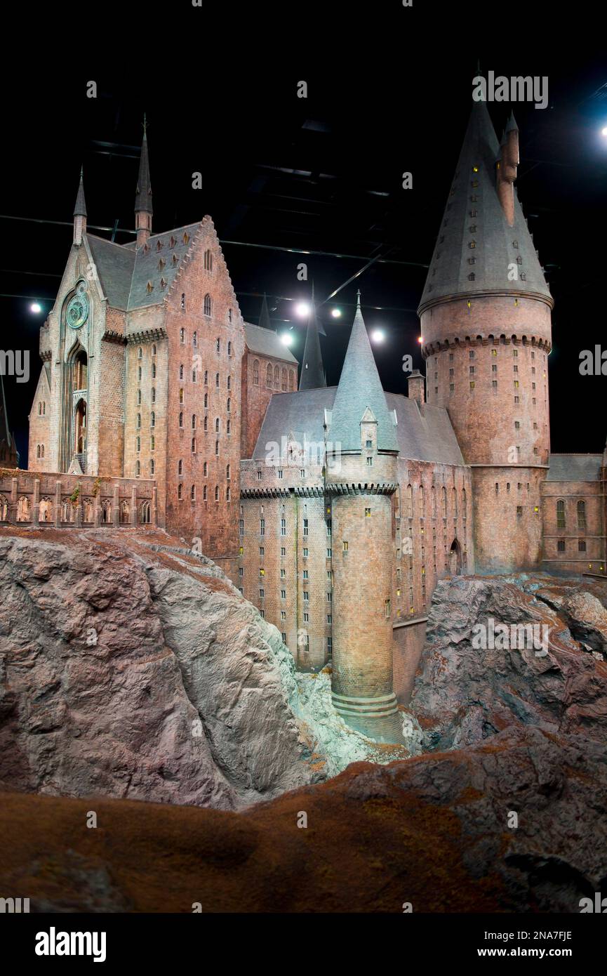 A model of Hogwarts castle from the Harry Potter film series is ...