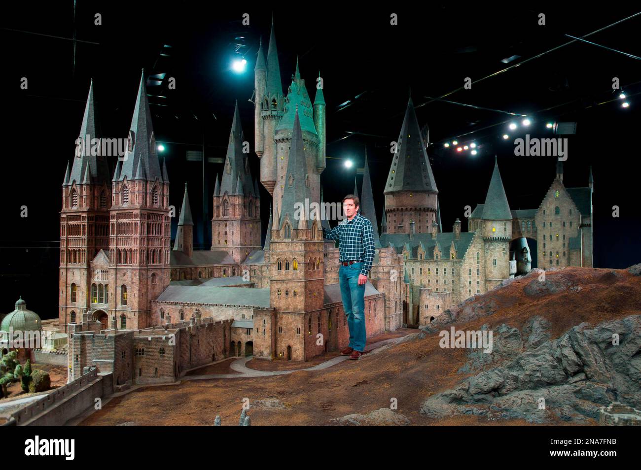 Jose Granell, model supervisor, unveils a model of Hogwarts castle at ...