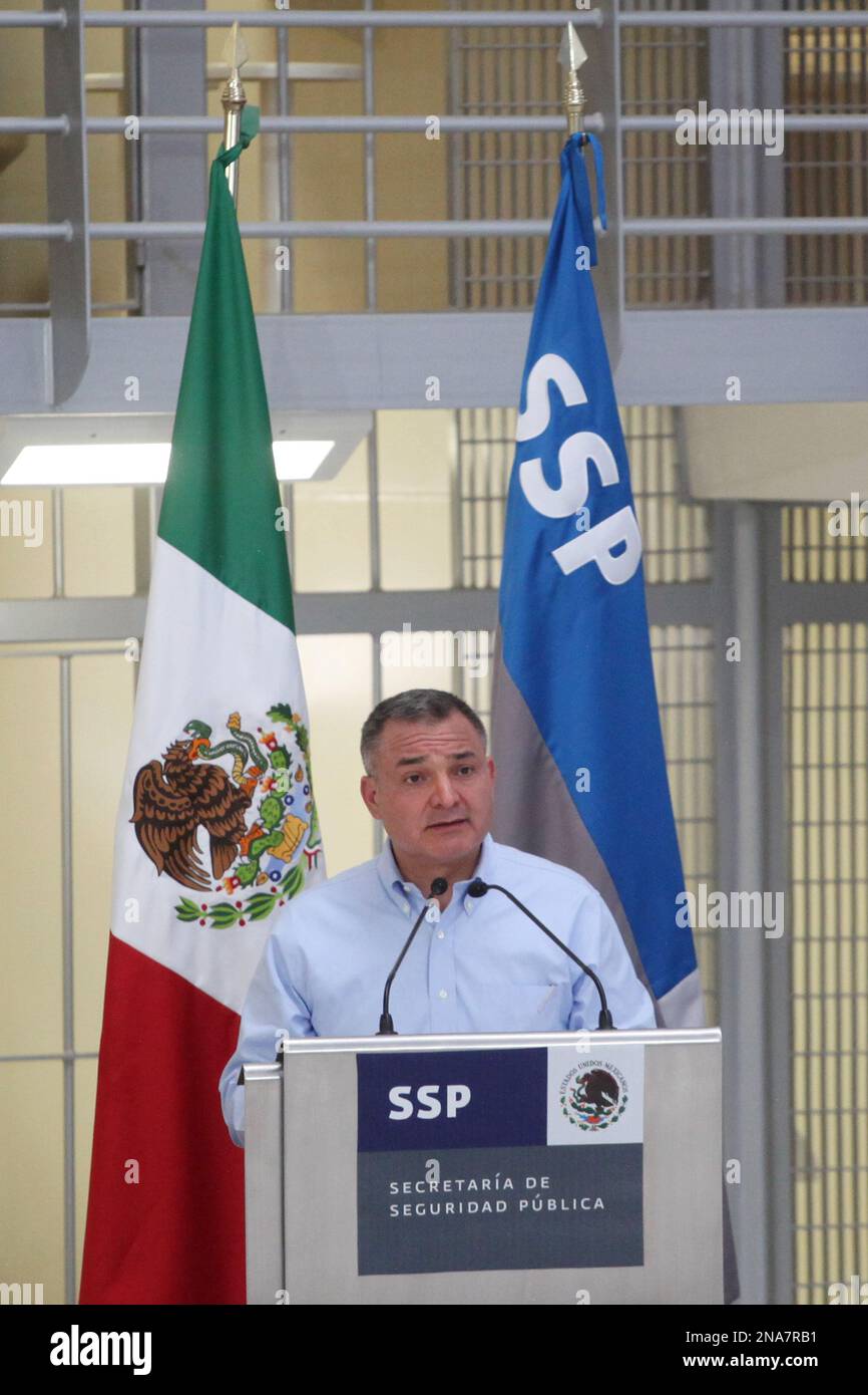 Mexico's Public Safety Secretary Genaro Garcia Luna delivers a speech ...